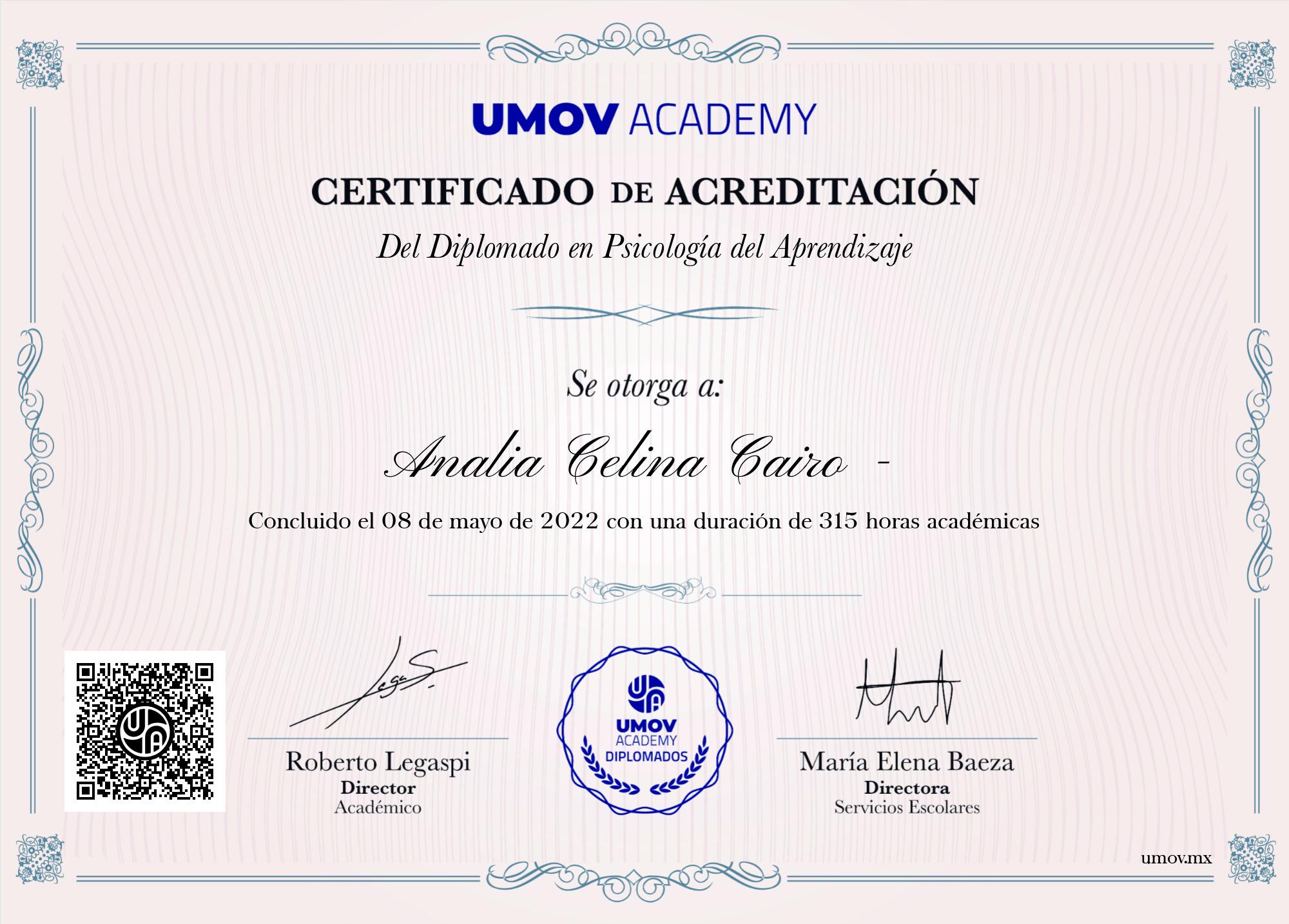 UMOV Academy Universidad en Línea - Diplomado en Psicología del Aprendizaje